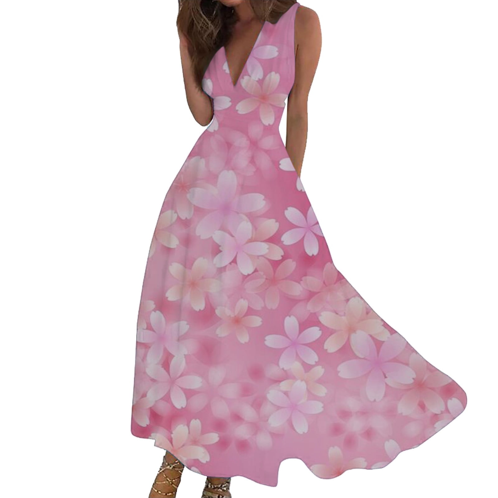 Ruyang Casual Dresses for Women, 2024 Womens Summer Beach Sundress Wrap ...