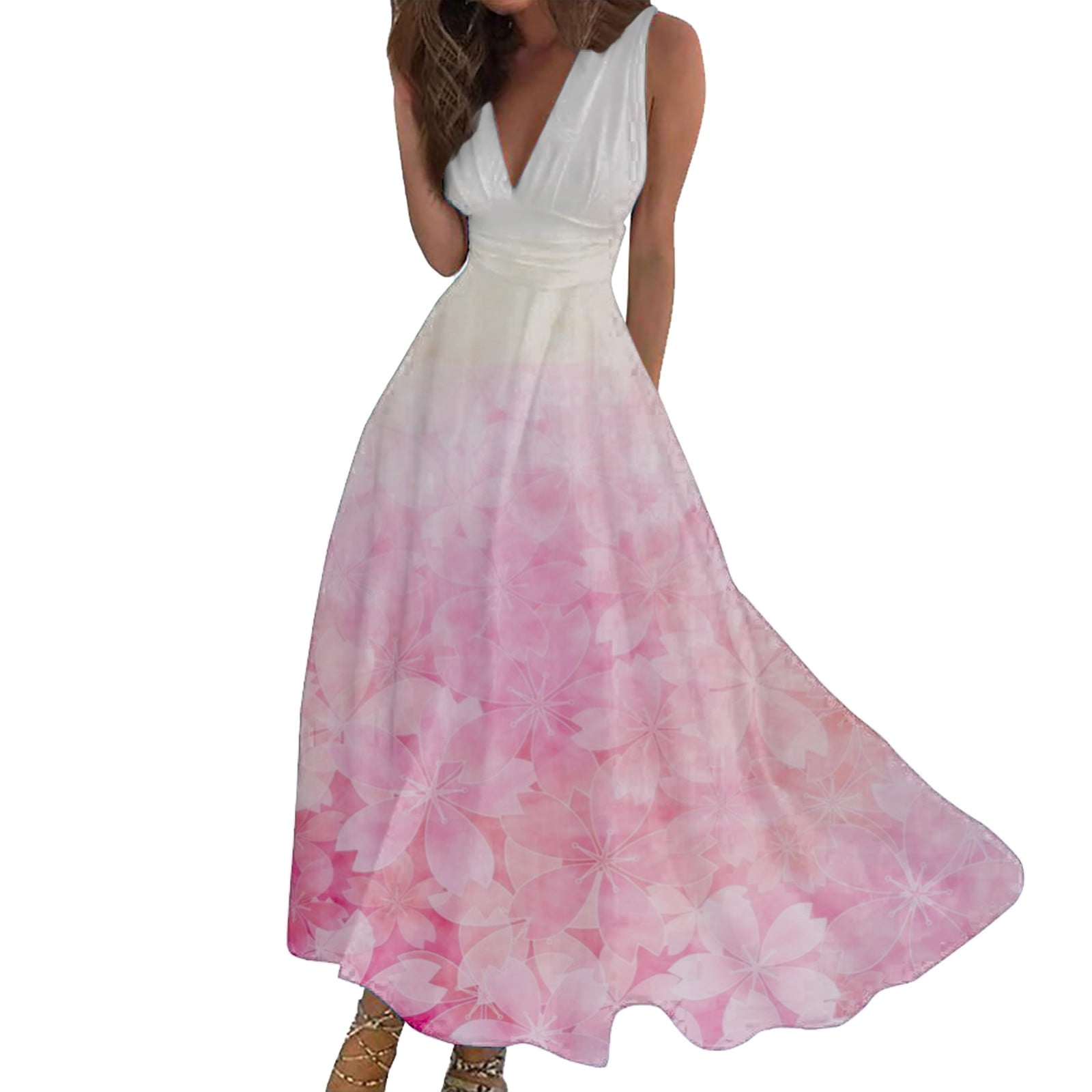 Ruyang Casual Dresses for Women, 2024 Womens Summer Beach Sundress Wrap ...
