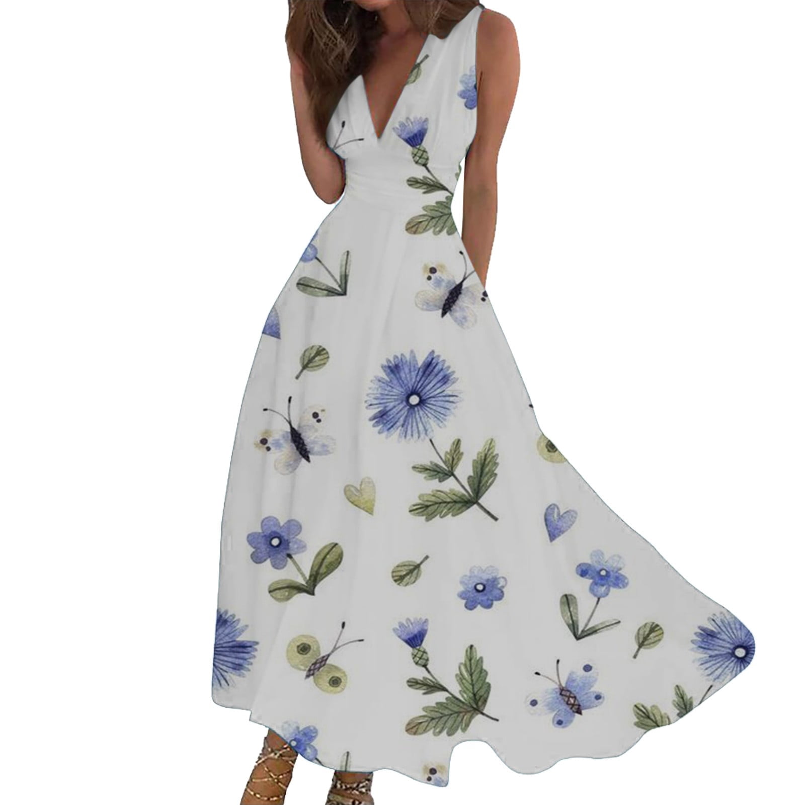Ruyang Casual Dresses for Women, 2024 Womens Summer Wrap V Neck ...