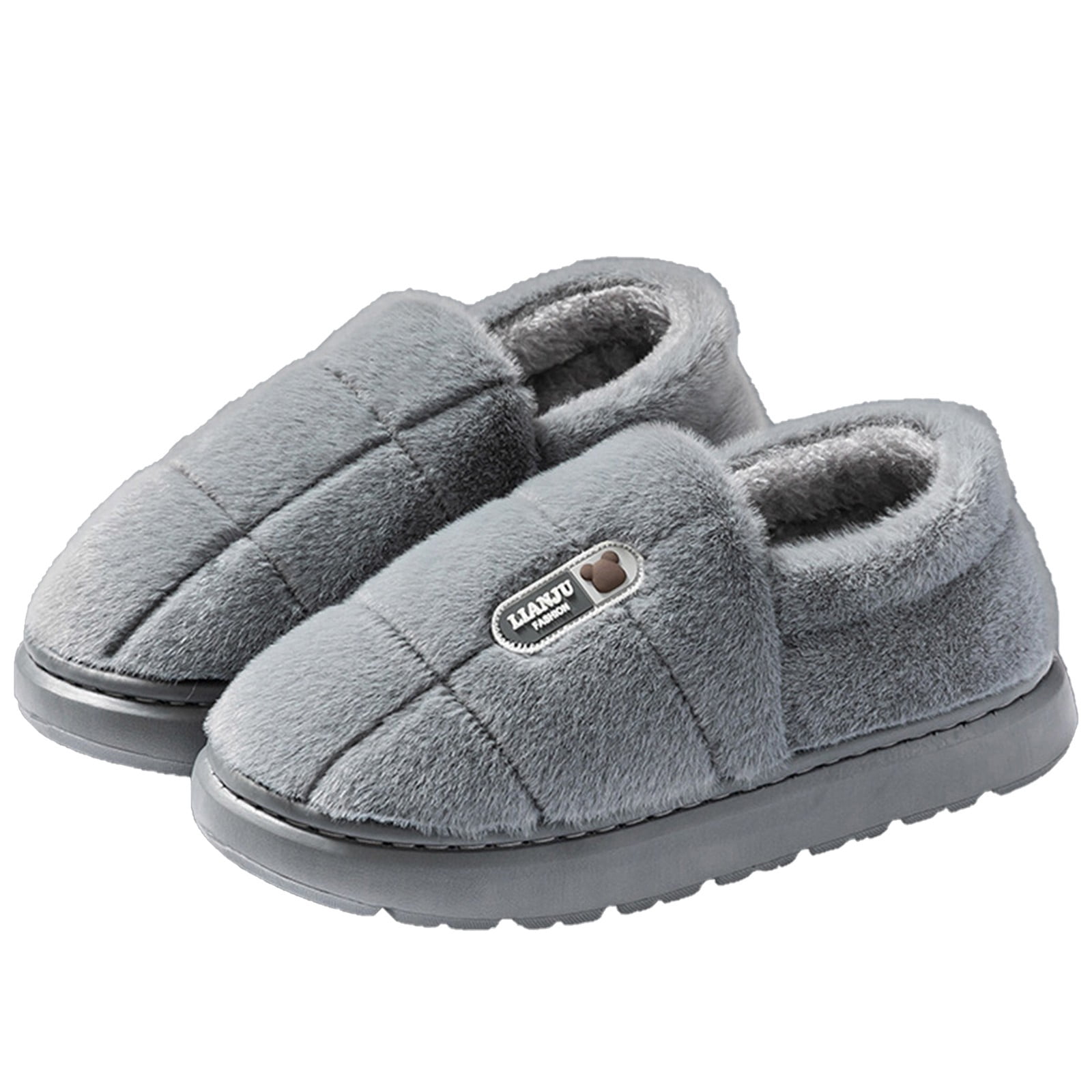 Ruyang Cozy House Slippers for Women Men Fuzzy Indoor House Shoes Warm ...