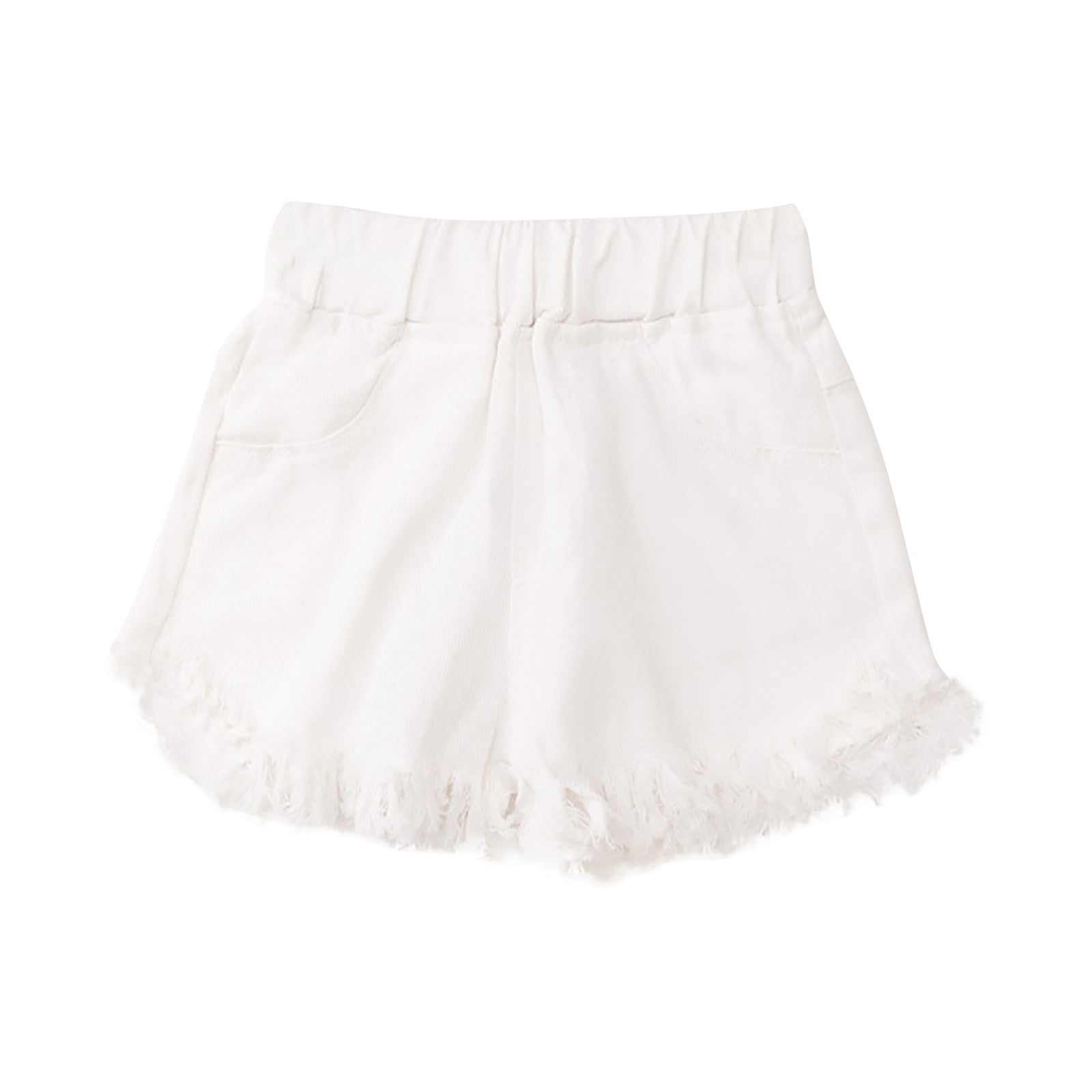 Ruyang Girls Jeans Shorts Buttons High Waist Solid Vintage Short Denim ...