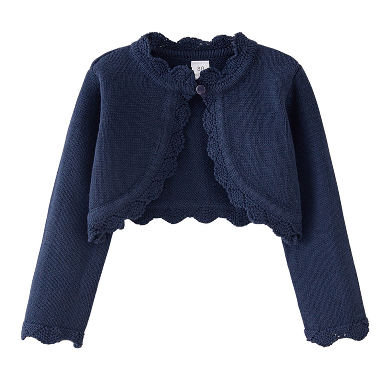 Ruyang Girls Knit Cardigan Sweaters Kids Cute Cropped Sweater One ...