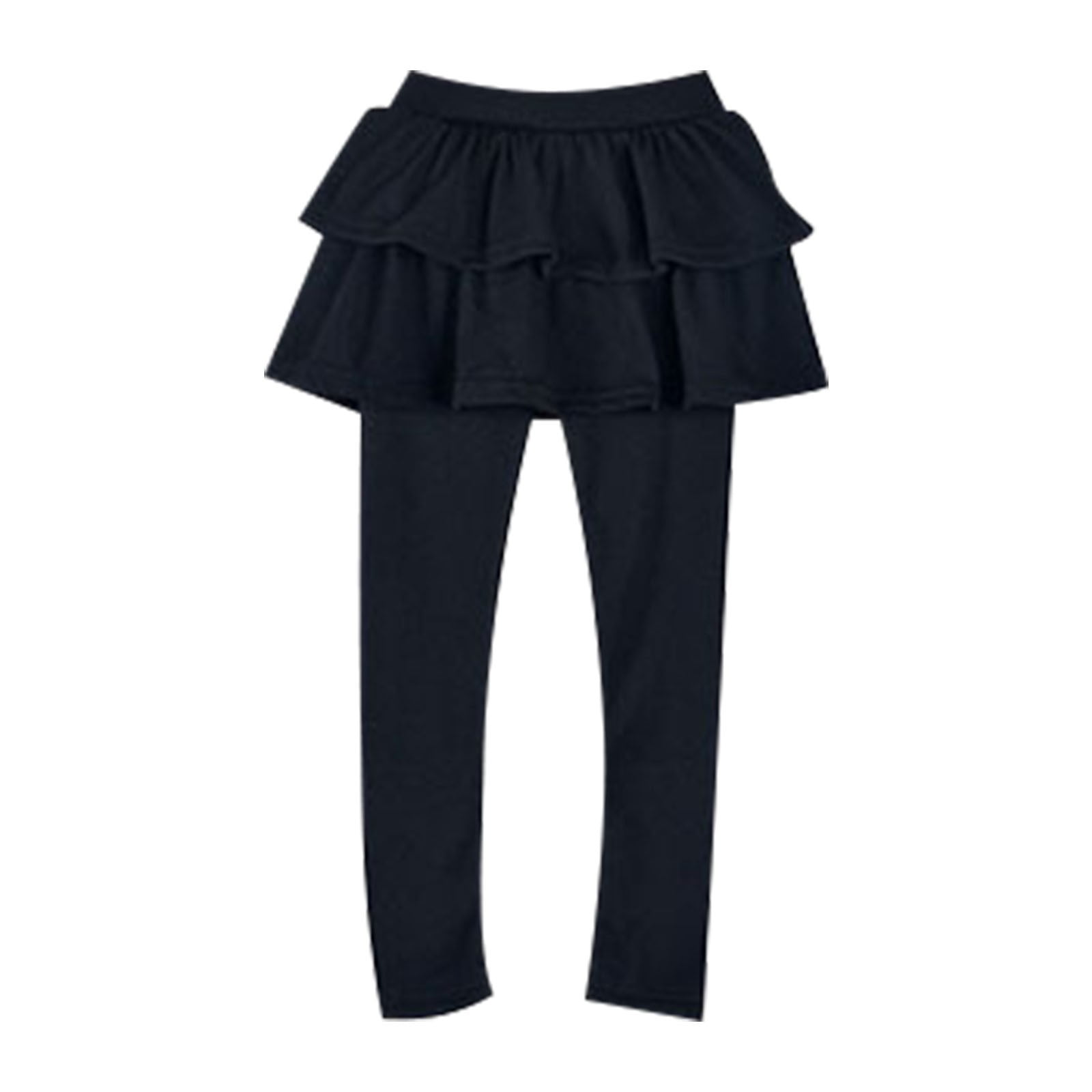 Ruyang Girls School 𝐔niform Pants with Ruffle Tutu Skirt Kids Solid ...