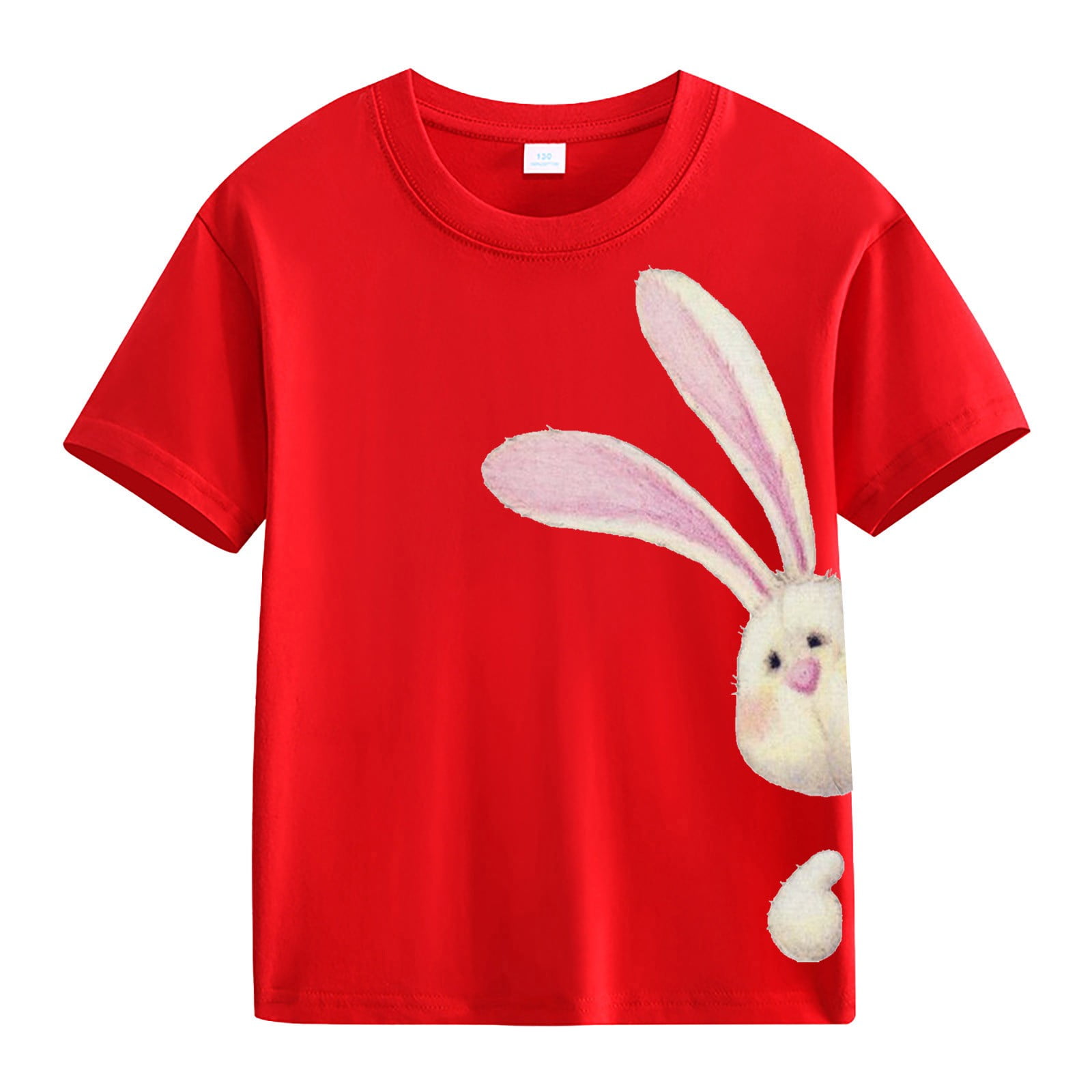 Ruyang Girls Short Sleeve Crop Tops Kids Easter Fashion Oversized Crew ...