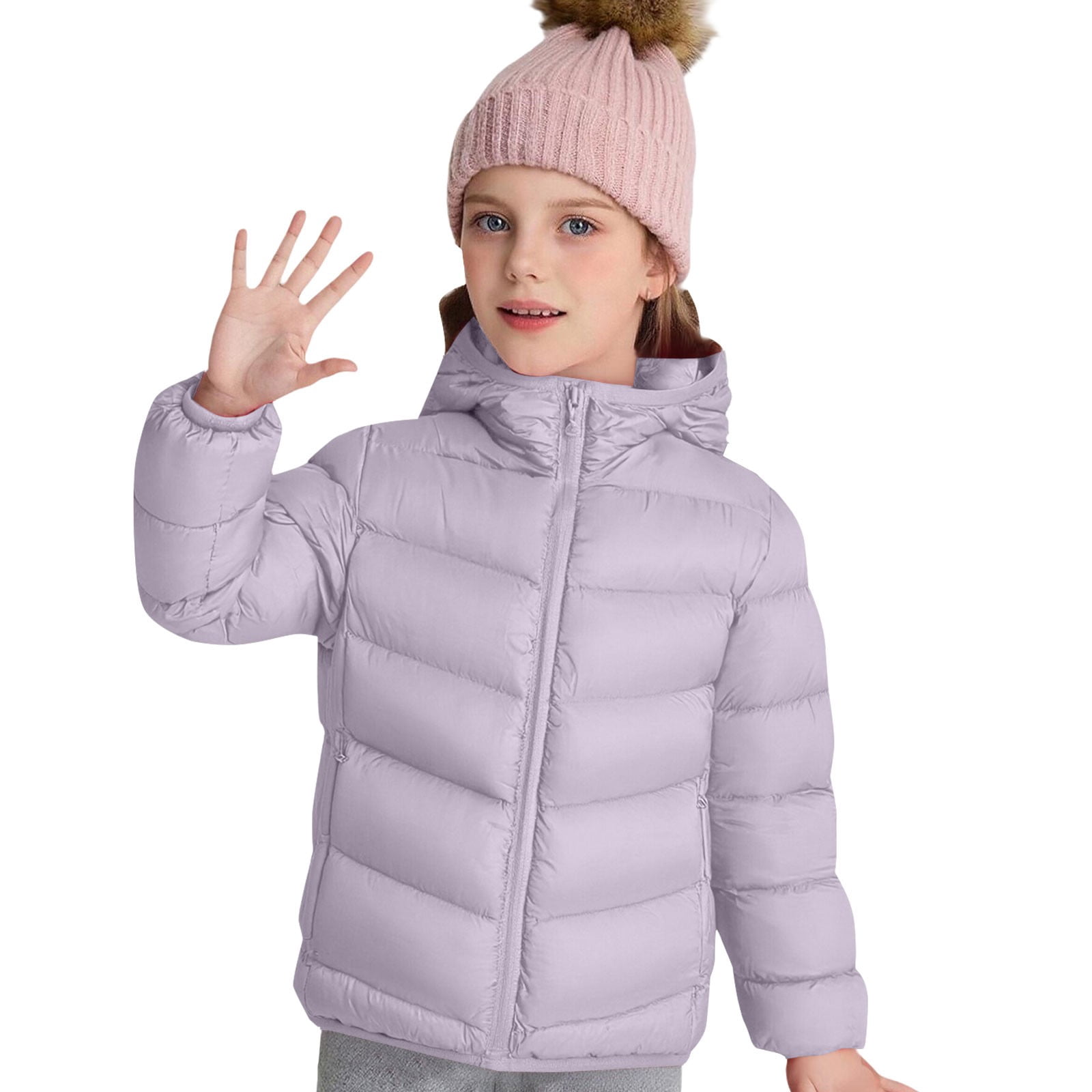 Ruyang Girls Winter Coat Kids Quilted Puffer Jacket Lightweight Down ...