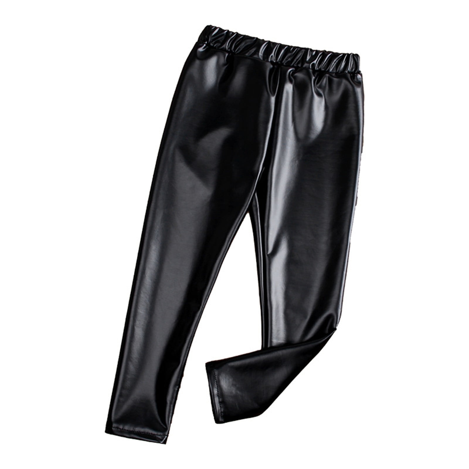Ruyang Kids Winter Warm Leggings Stretch Girls Faux Leather Pants Thick ...