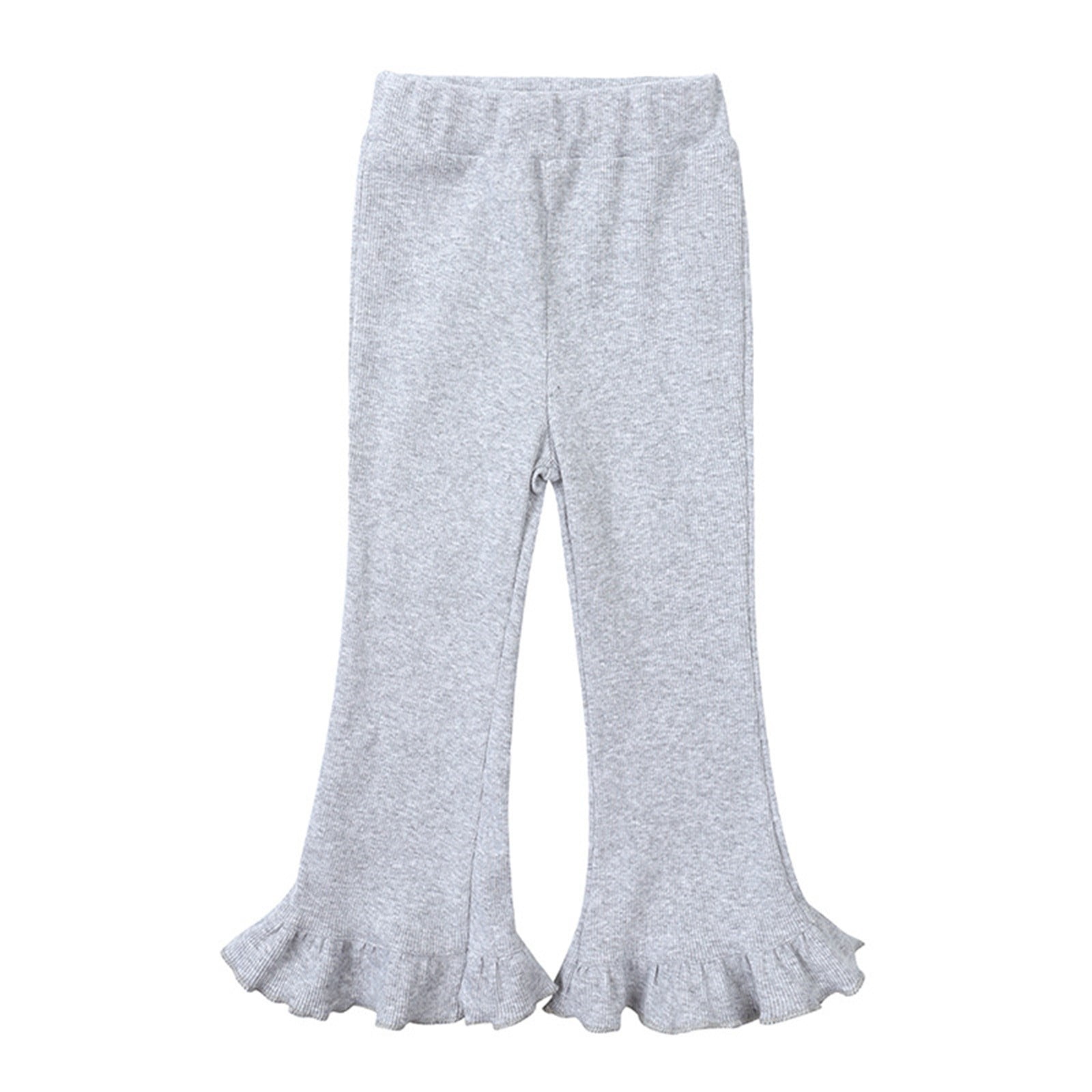 Ruyang Toddler Girls Flare Leggings Cute Ruffle Hem Cotton Bell Bottoms ...