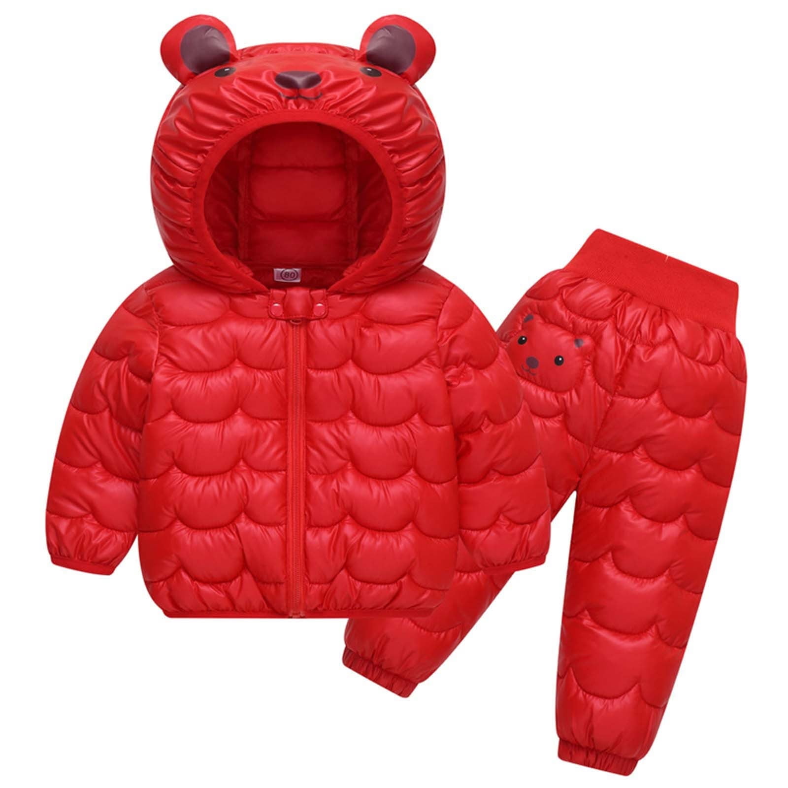 Ruyang Toddler Winter Puffer Girls Pants And Puffer Boys Jackets Set ...