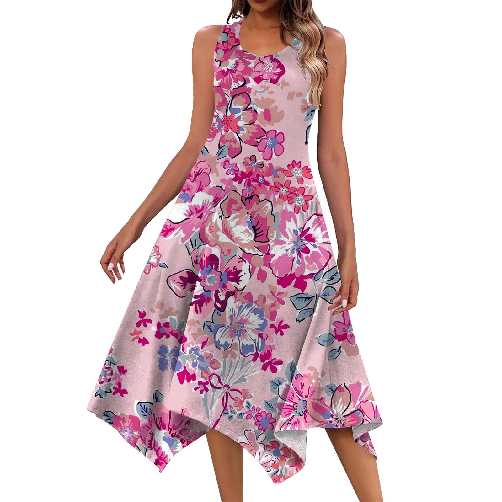Ruyang Women Boho Floral Dresses, Women's Summer Dresses 2024 Beach ...
