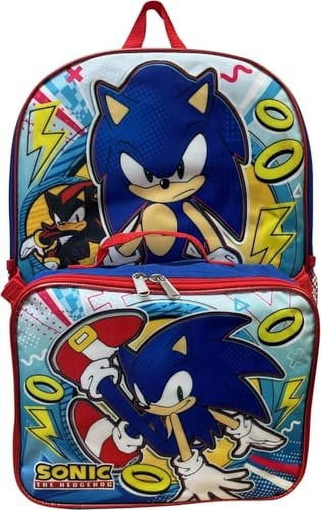 Ruz Sonic The Hedgehog 16 Inch Backpack With Detachable Matching Lunch ...