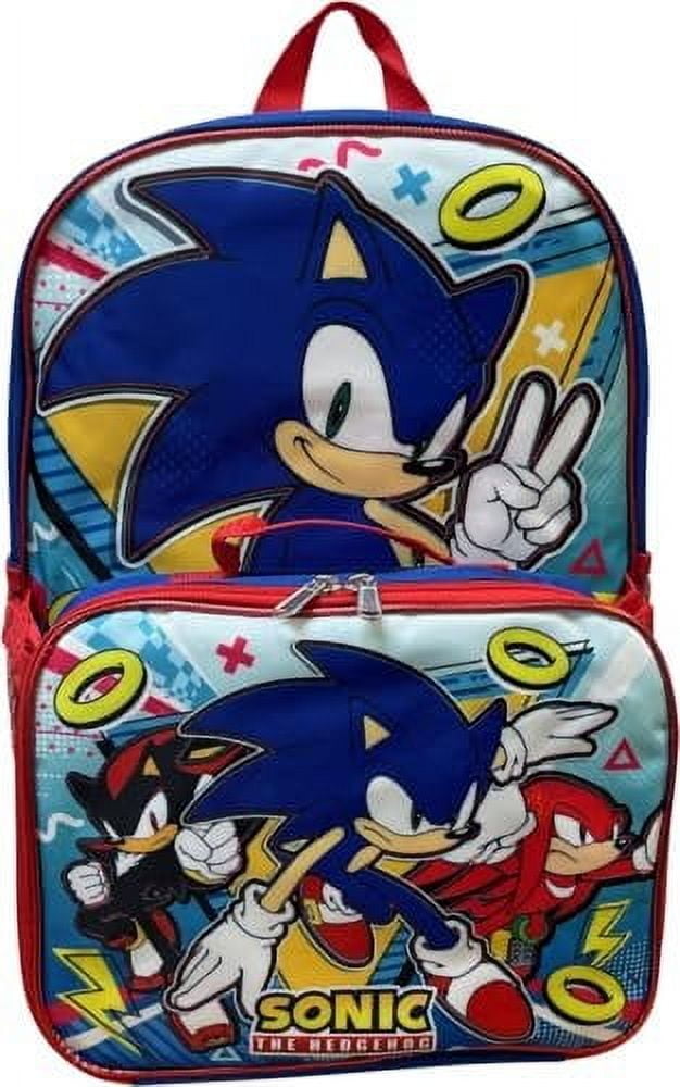 Ruz Sonic The Hedgehog 16 Inch Backpack With Detachable Matching Lunch ...