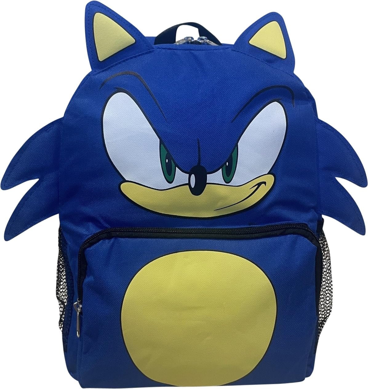 Ruz Sonic The Hedgehog Big Face School Backpack With 3D Ears And Quills Sonic 12" - Walmart.com
