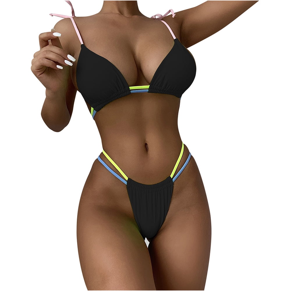 Ruziyoog Lingerie For Women Sexy Bikini Women Bandage Solid Sexy Bikini