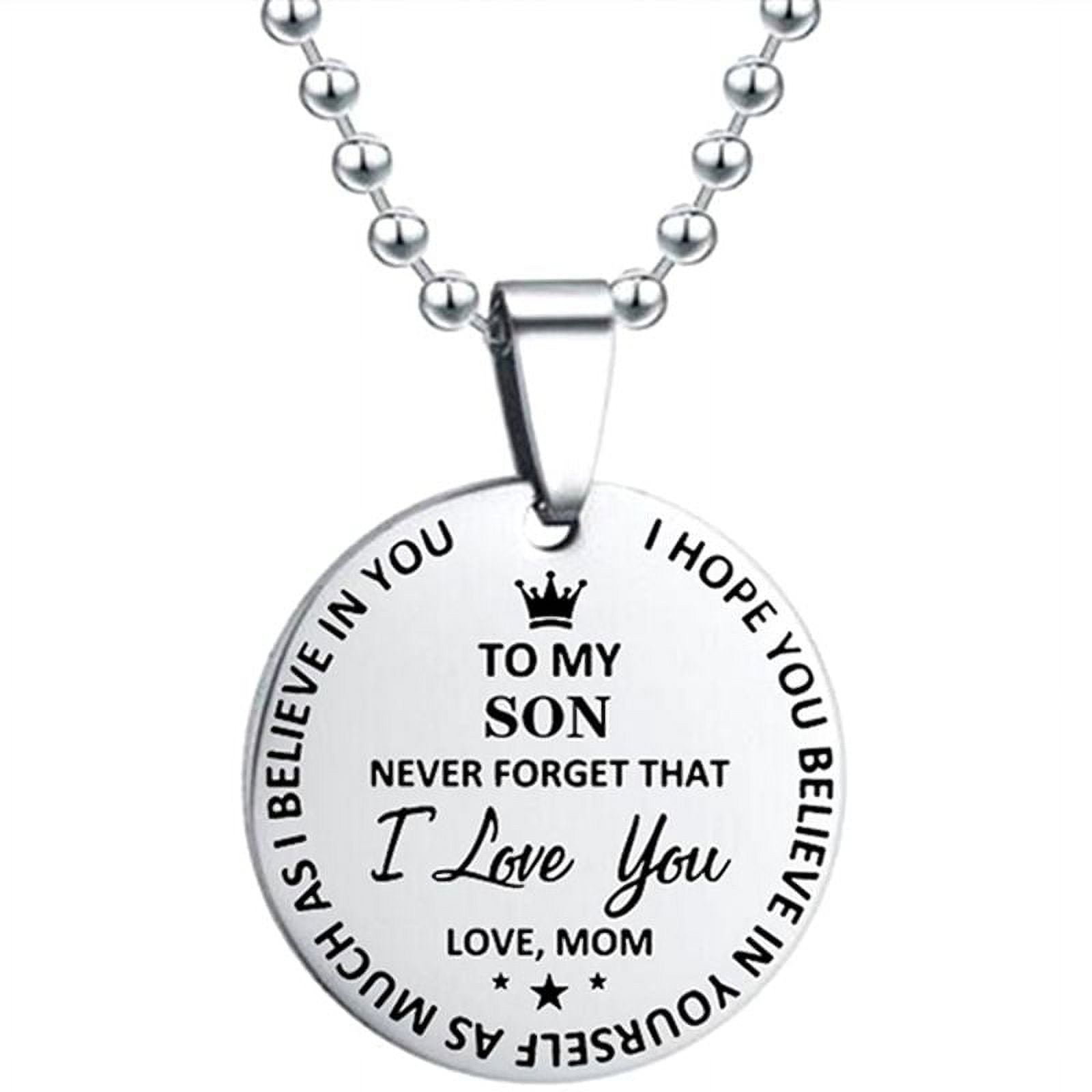 AkoaDa Charm Mother Mom Love Son Necklaces Gifts Stainless Steel Dog ...