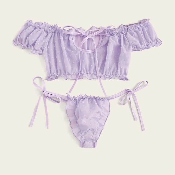 Ruziyoog Matching Bra and Panty Sets Cute Women 2 Piece Lingerie Set ...