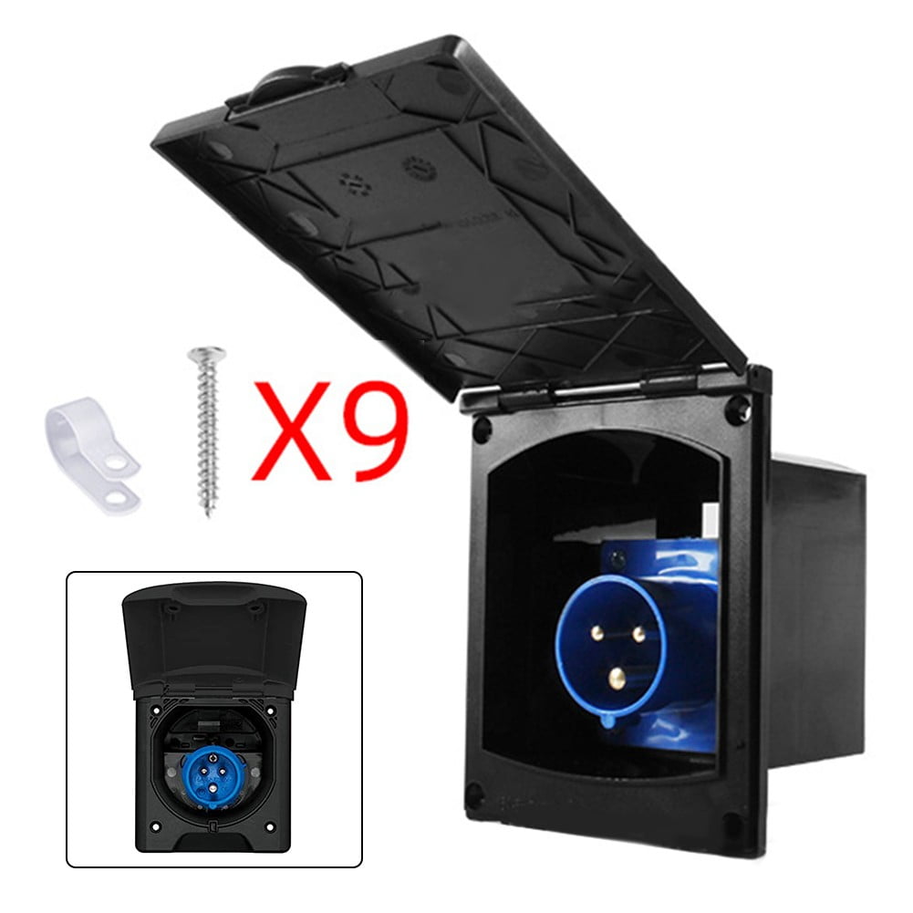 Rv Accessories 16A Waterproof Socket Three-Core Charging Socket ...