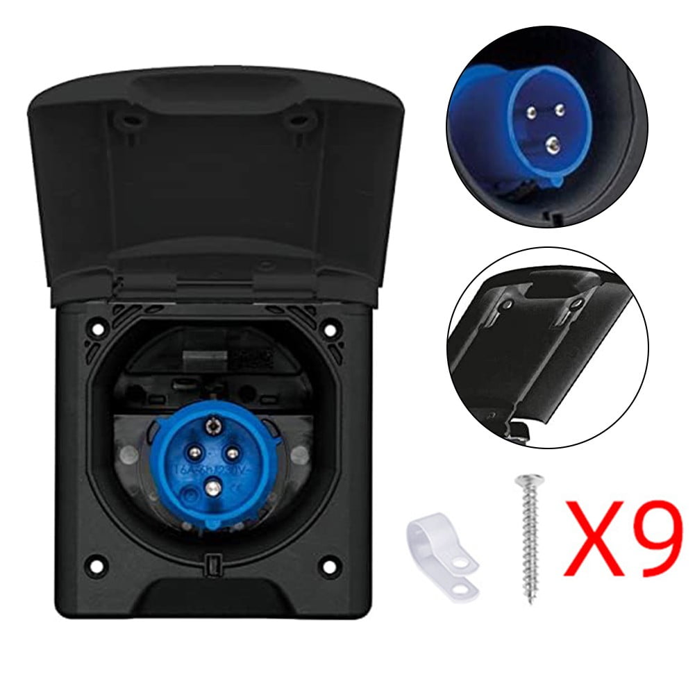 Rv Accessories 16A Waterproof Socket Three-Core Charging Socket ...