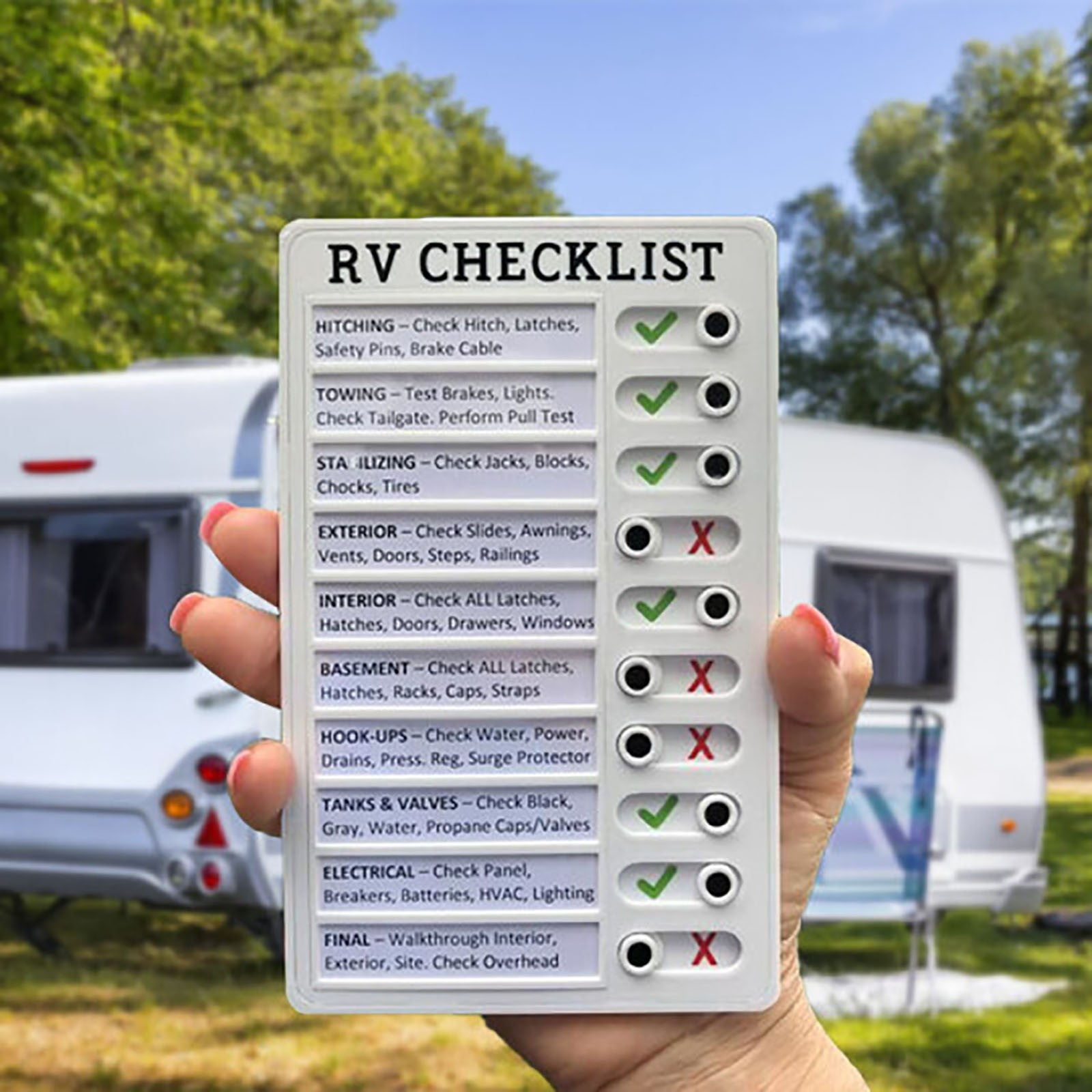 Rv Checklist, 3D Printed Eco Friendly Rv Maintenance Checklist With ...