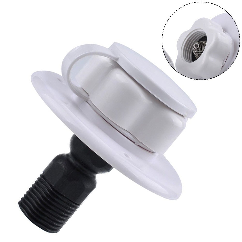 Rv City Water Inlet With Check Valve Flange Hose Connector Connection ...