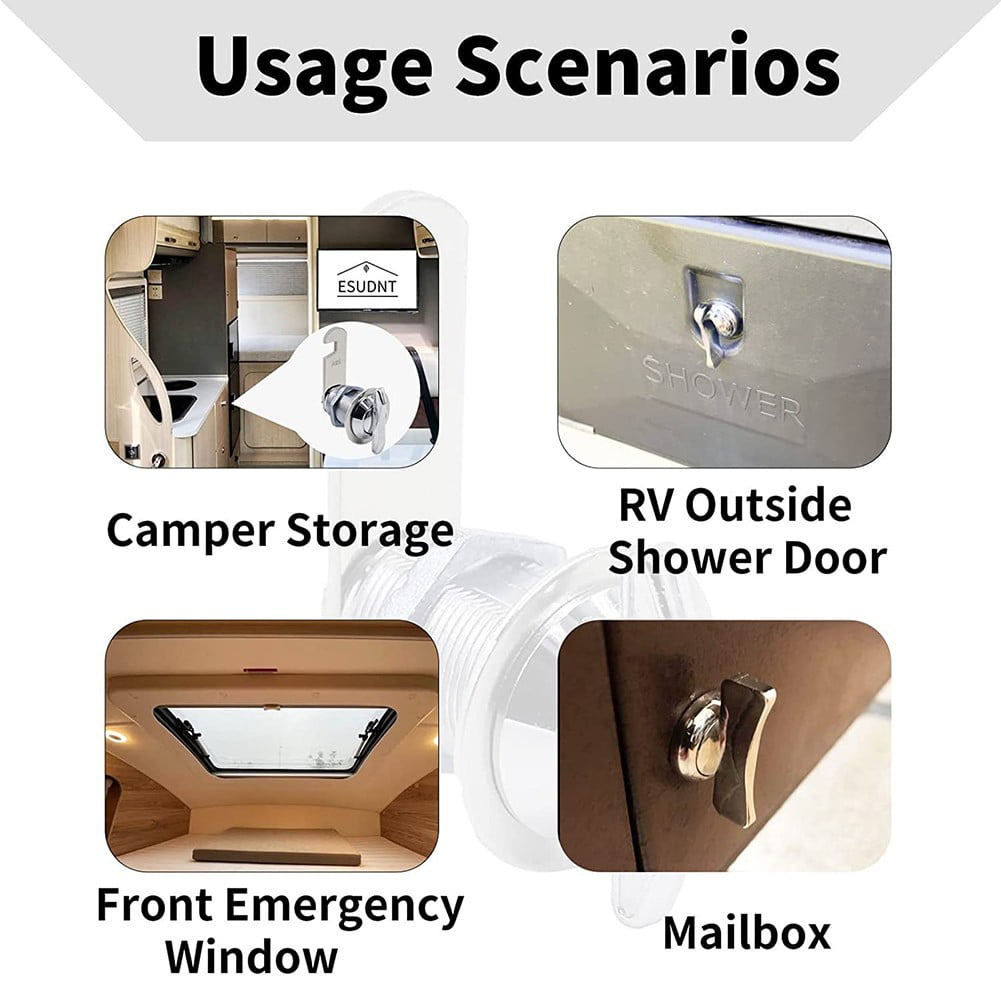 Rv Compartment Door Thumb Turn Cam 5/8 Inch Camper Trailer Motorhome ...