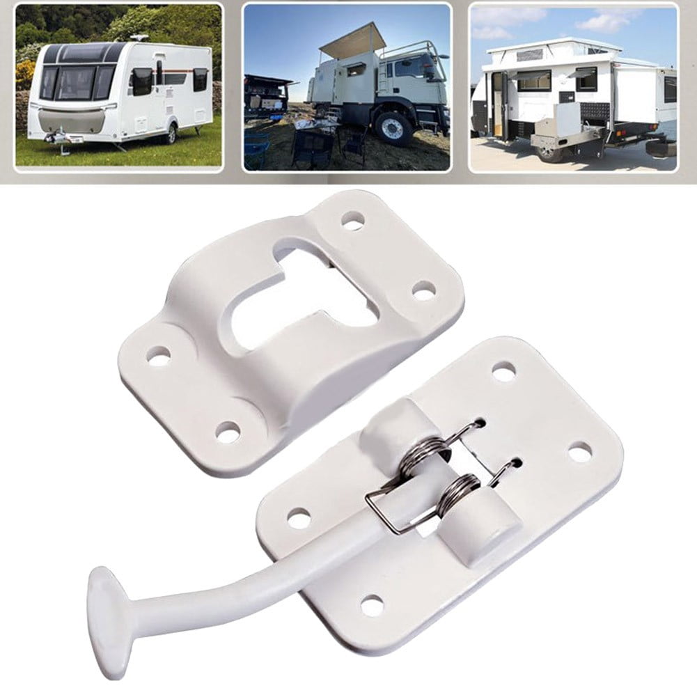 RV Door Catch Latch T-Style Holder RV Camper Trailer White Left Open ...