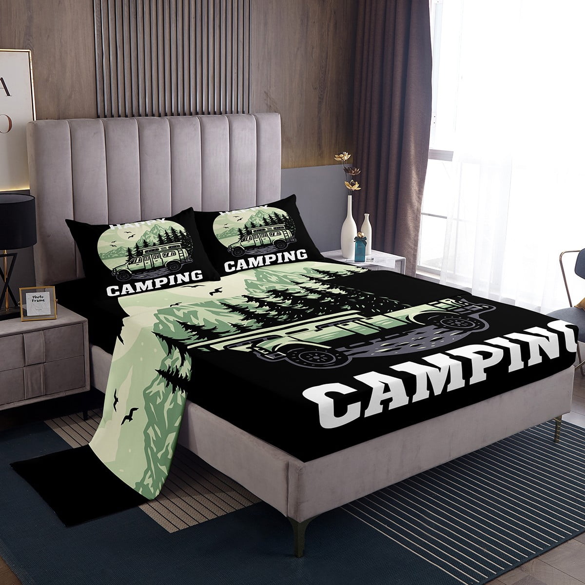 Rv Happy Camping Sheet Set Twin Size, Camper Must Haves Sheets Car ...