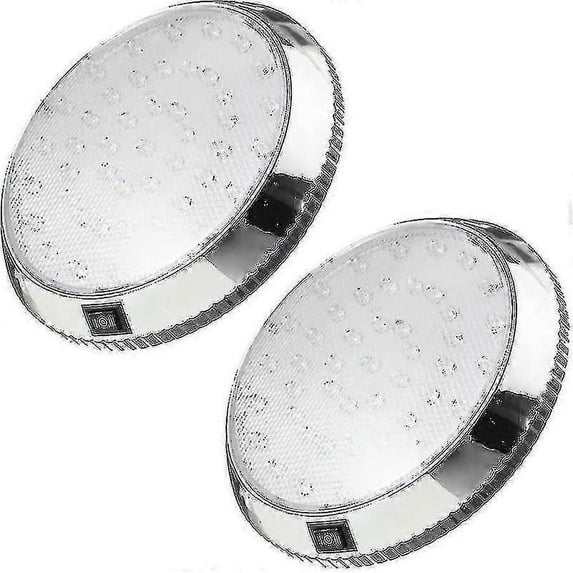 Rv Interior Light, 2 Pcs 12v Led Ceiling Dome Roof Light 46 Led Caravan ...