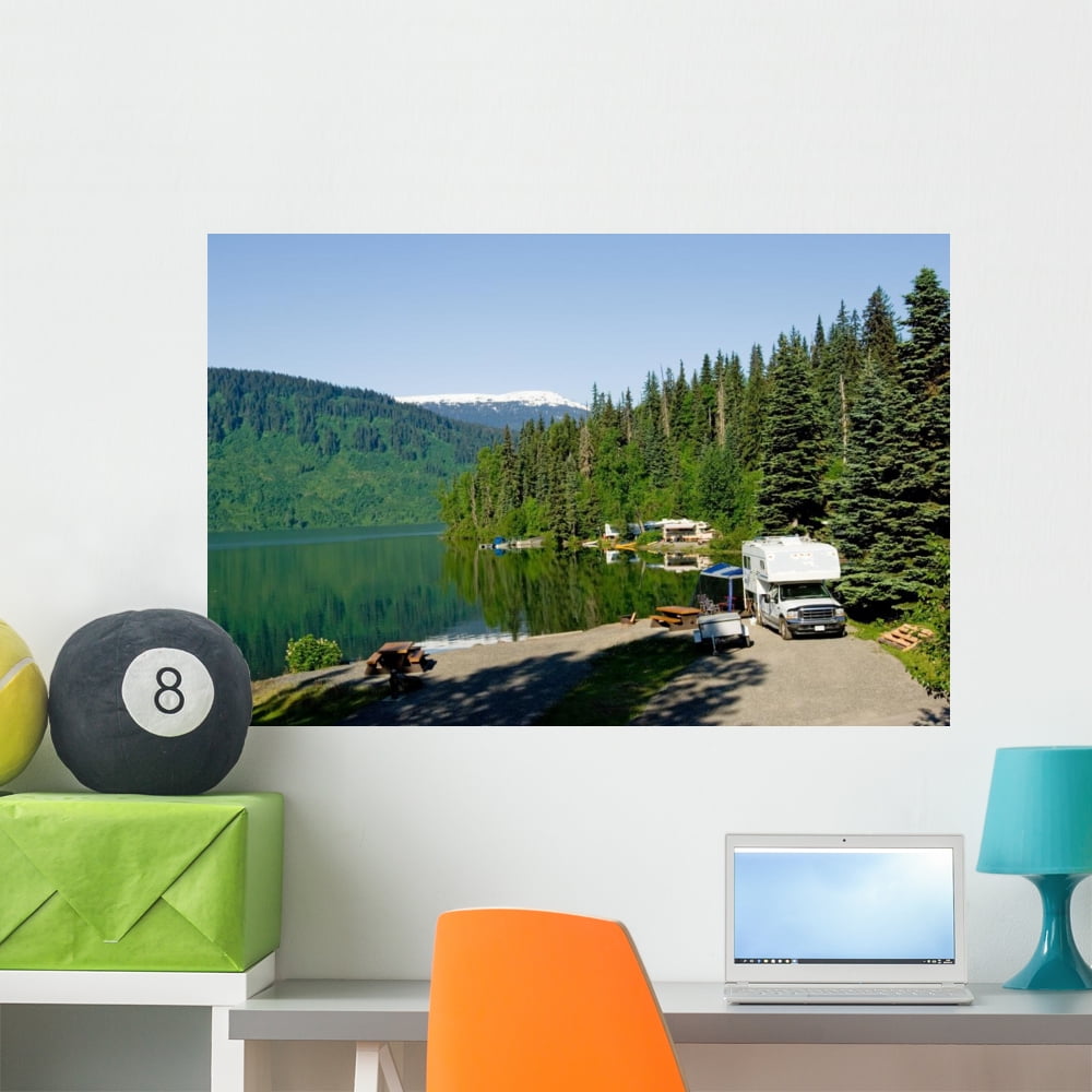 Rv Park Lake Wall Mural Decal Sticker, Wallmonkeys Peel & Stick Vinyl ...