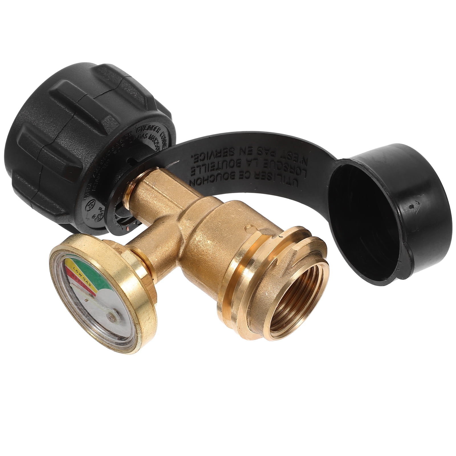 Rv Propane Gas Detector Hose Fixture Connector Pressure Meter Golden ...