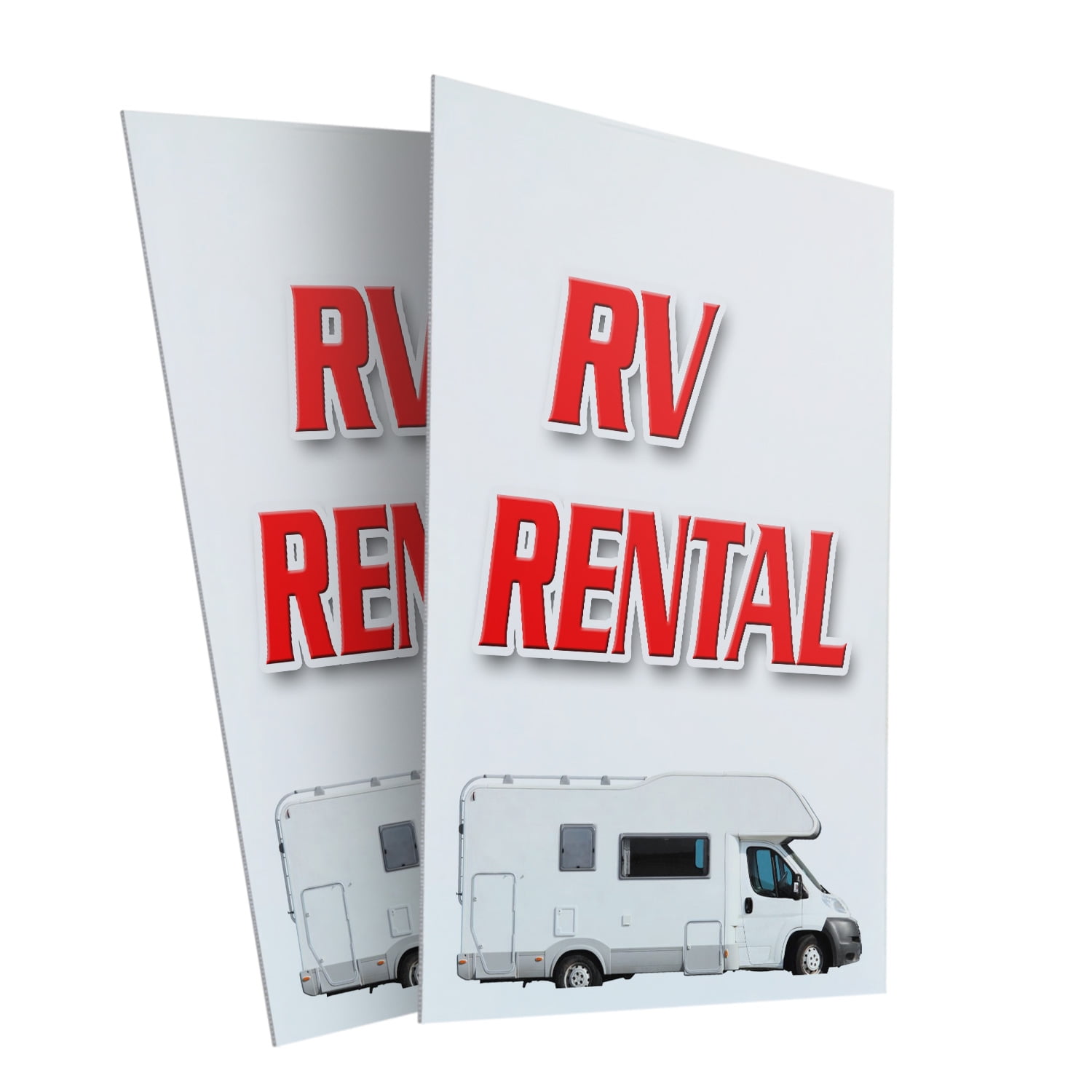 Rv Rental (2-PACK) 24" x 36" Plastic Signs | Sign Insert 4mm Corrugated ...