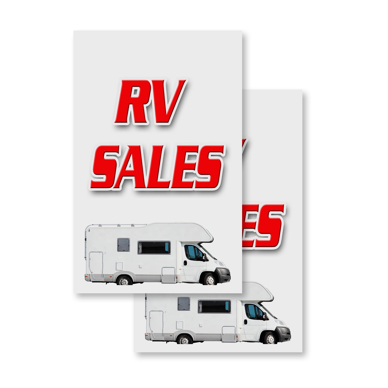Rv Sales (2-PACK) 24" x 36" Vinyl Decals | Sign Insert Peel & Stick ...