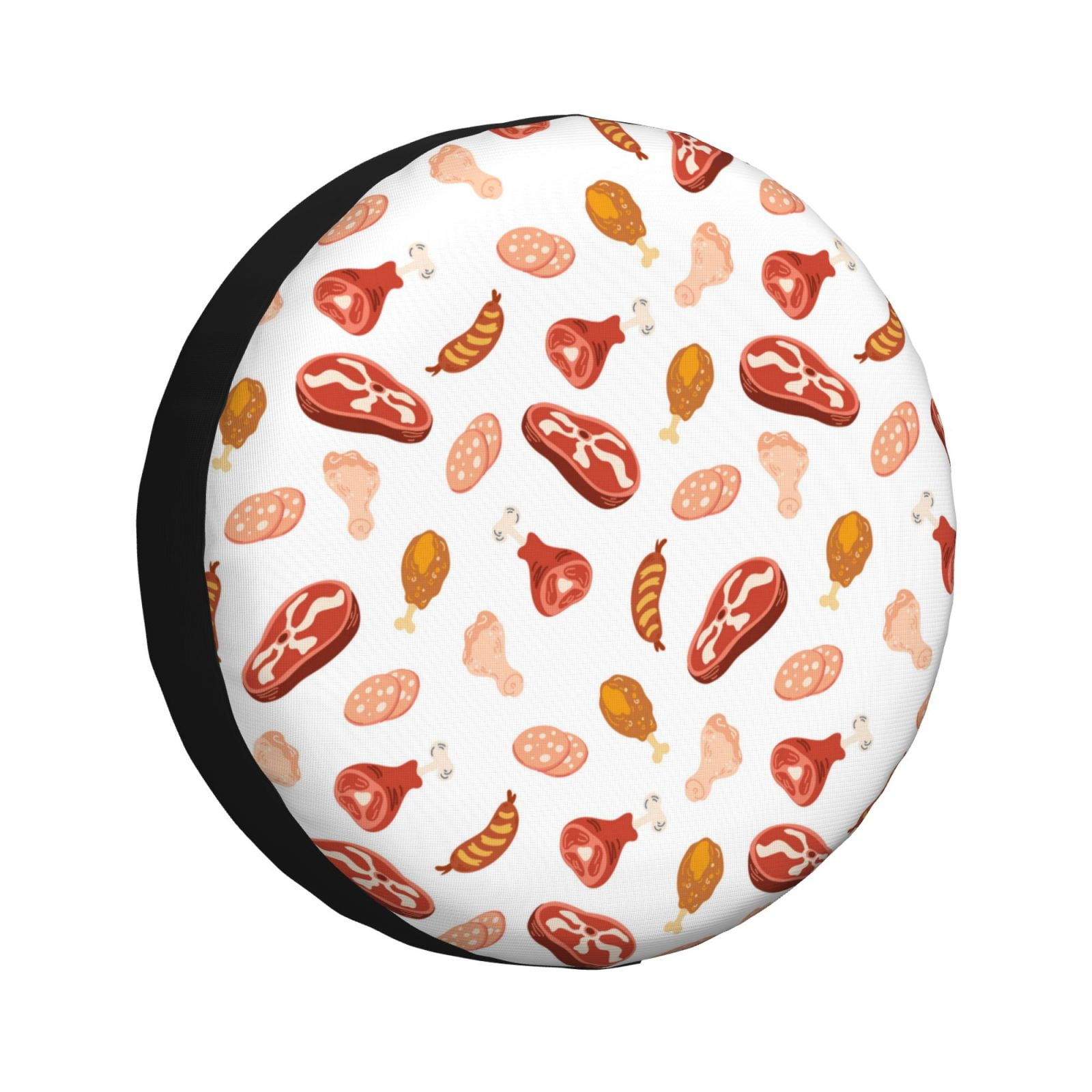 Rv Spare Tire Cover 14 In - Steak Hot Dog Chicken Leg Print Adjustable ...