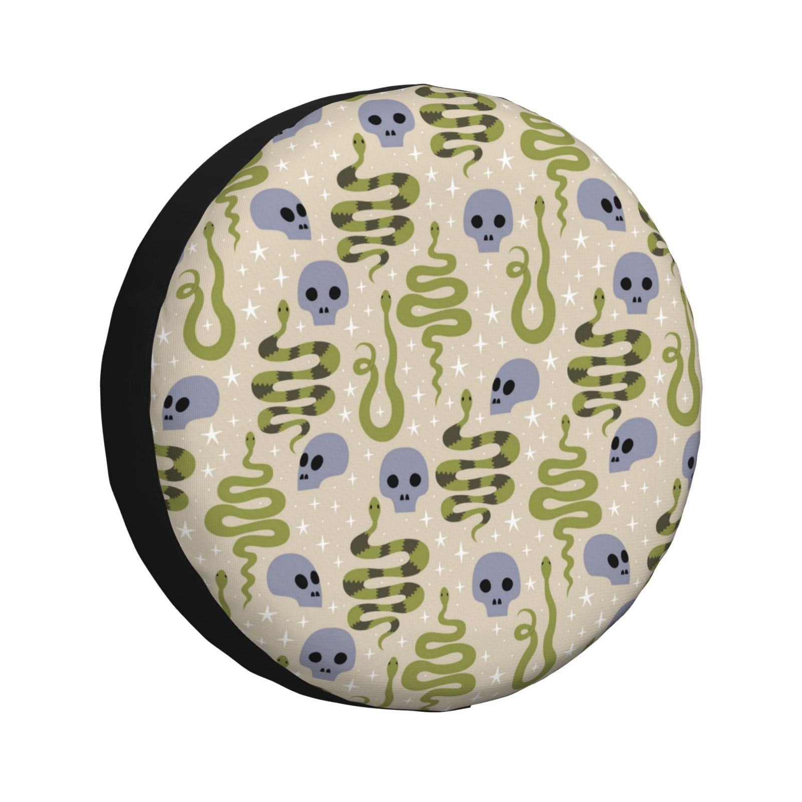 Rv Spare Tire Cover 14 inch - Cartoon Green Cute Snake Skull Tire ...