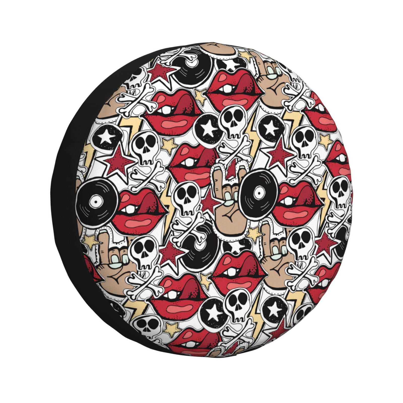 Rv Spare Tire Cover 14 inch - Funny lip skull Tire Covers for Trailers ...