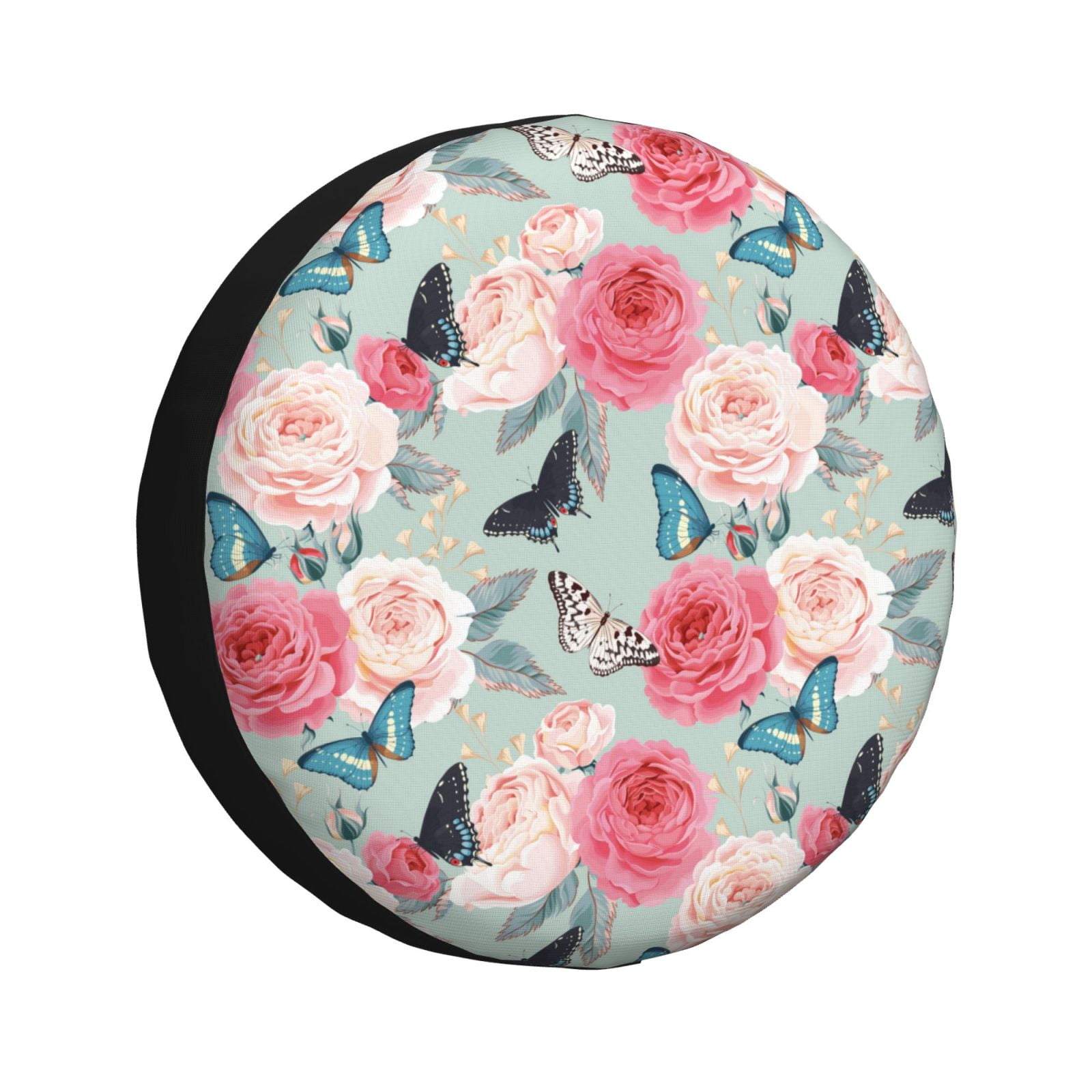 Rv Spare Tire Cover 14 Inch Roses And Butterflies Tire Covers For