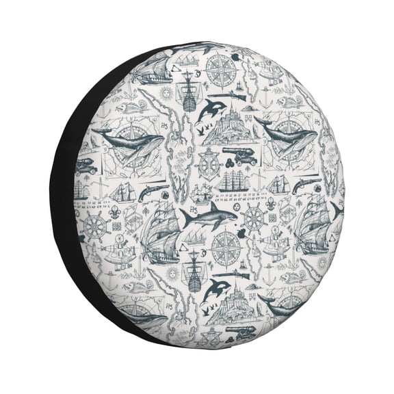 Rv Spare Tire Cover 14 inch - Moon Stars Owls Tire Covers for Trailers ...