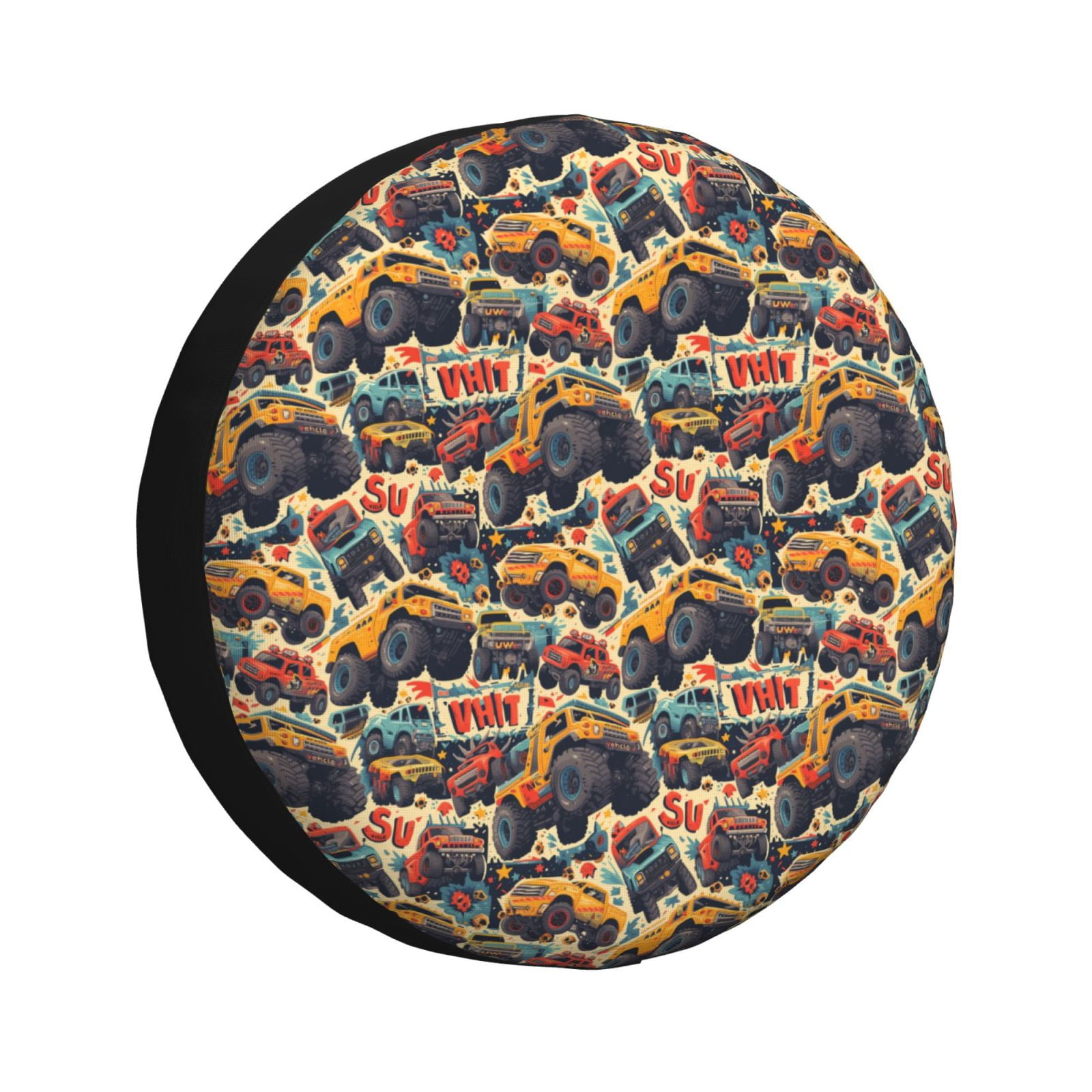 Rv Spare Tire Cover 14 inch - off road racing car yellow Tire Covers ...