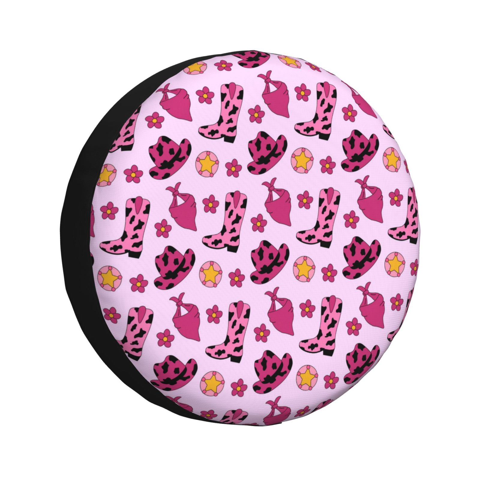Rv Spare Tire Cover 14 inch - retro Cowgirl pink Boots hat scarf Tire ...