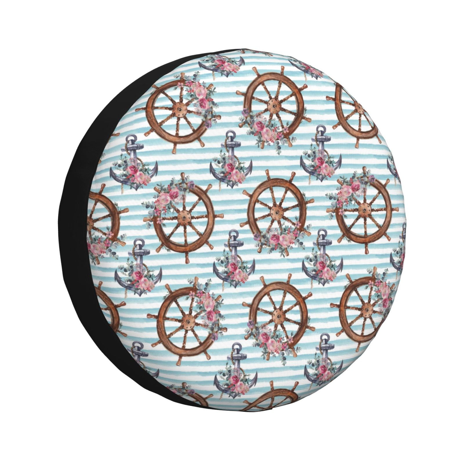 Rv Spare Tire Cover 15 In - vintage anchor steering wheel flower ...