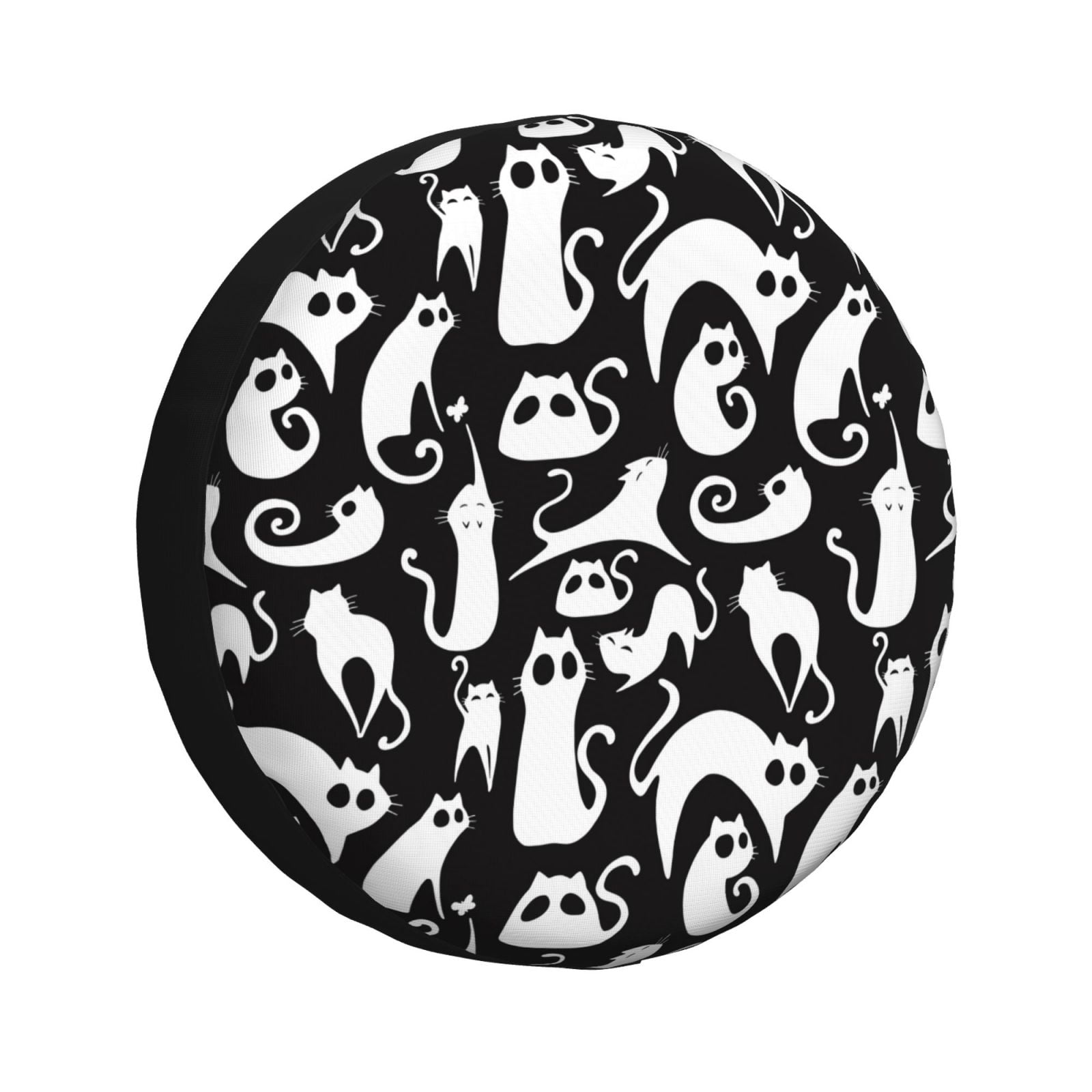 Rv Spare Tire Cover 15 inch - Abstract Cute Cat White Tire Covers for ...