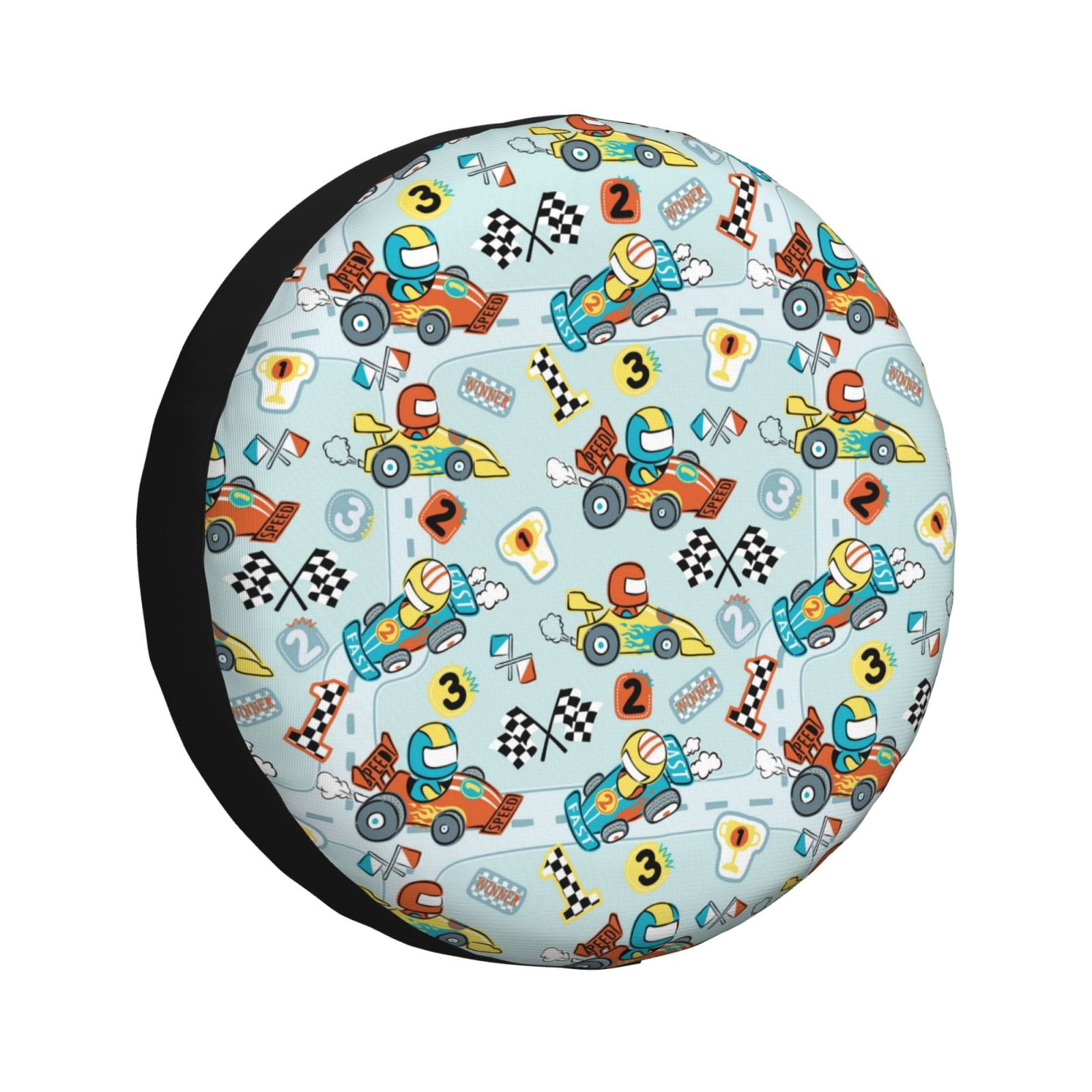 Rv Spare Tire Cover 15 inch - Cartoon Car Racing Tire Covers for ...