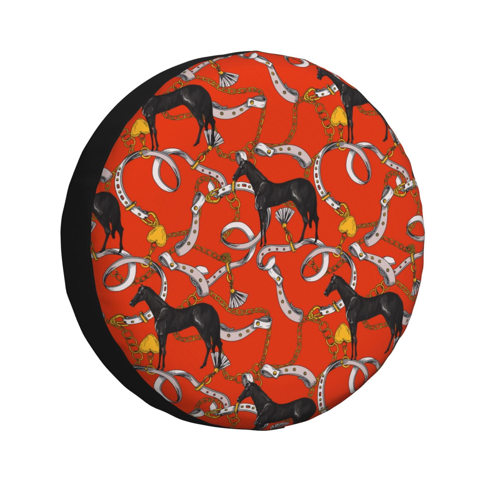 Rv Spare Tire Cover 15 inch - Cartoon Cute Horse Black Tire Covers for ...