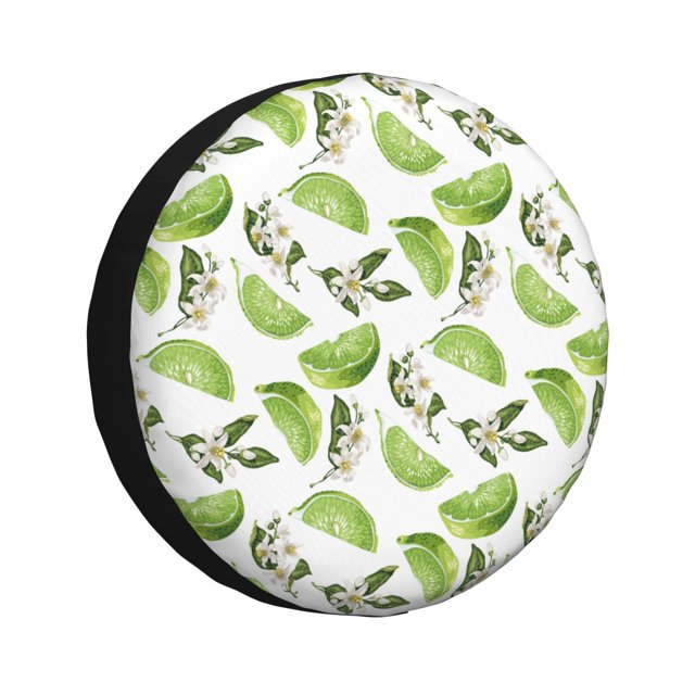 Rv Spare Tire Cover 15 inch - Cute Limes Flower Tire Covers for ...