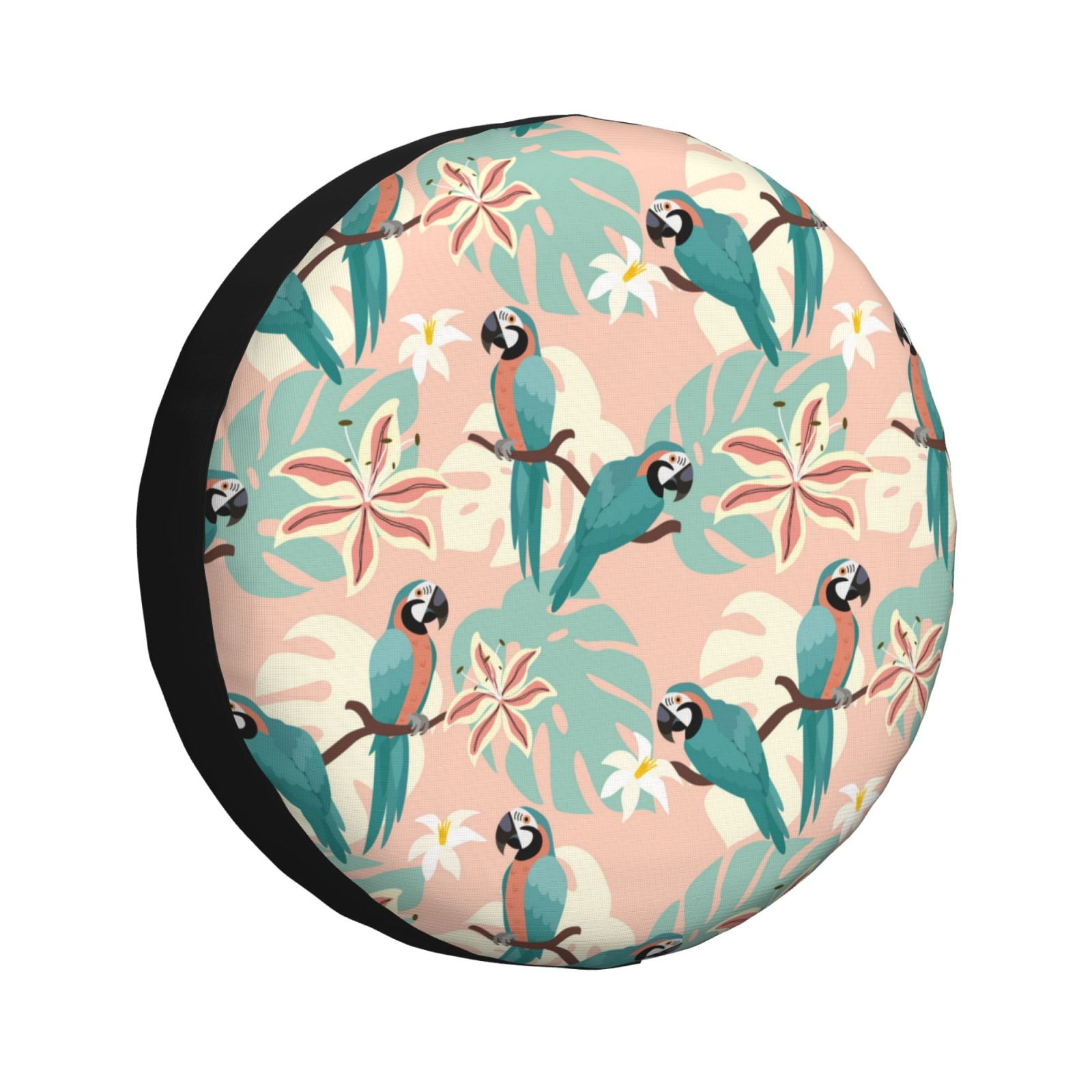 Rv Spare Tire Cover 15 inch - Cute Macaw Monstera Flower Tire Covers ...