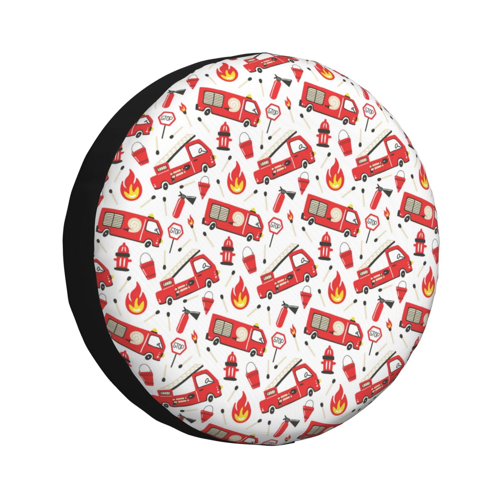 Rv Spare Tire Cover 15 inch - Fire Truck Tire Covers for Trailers ...