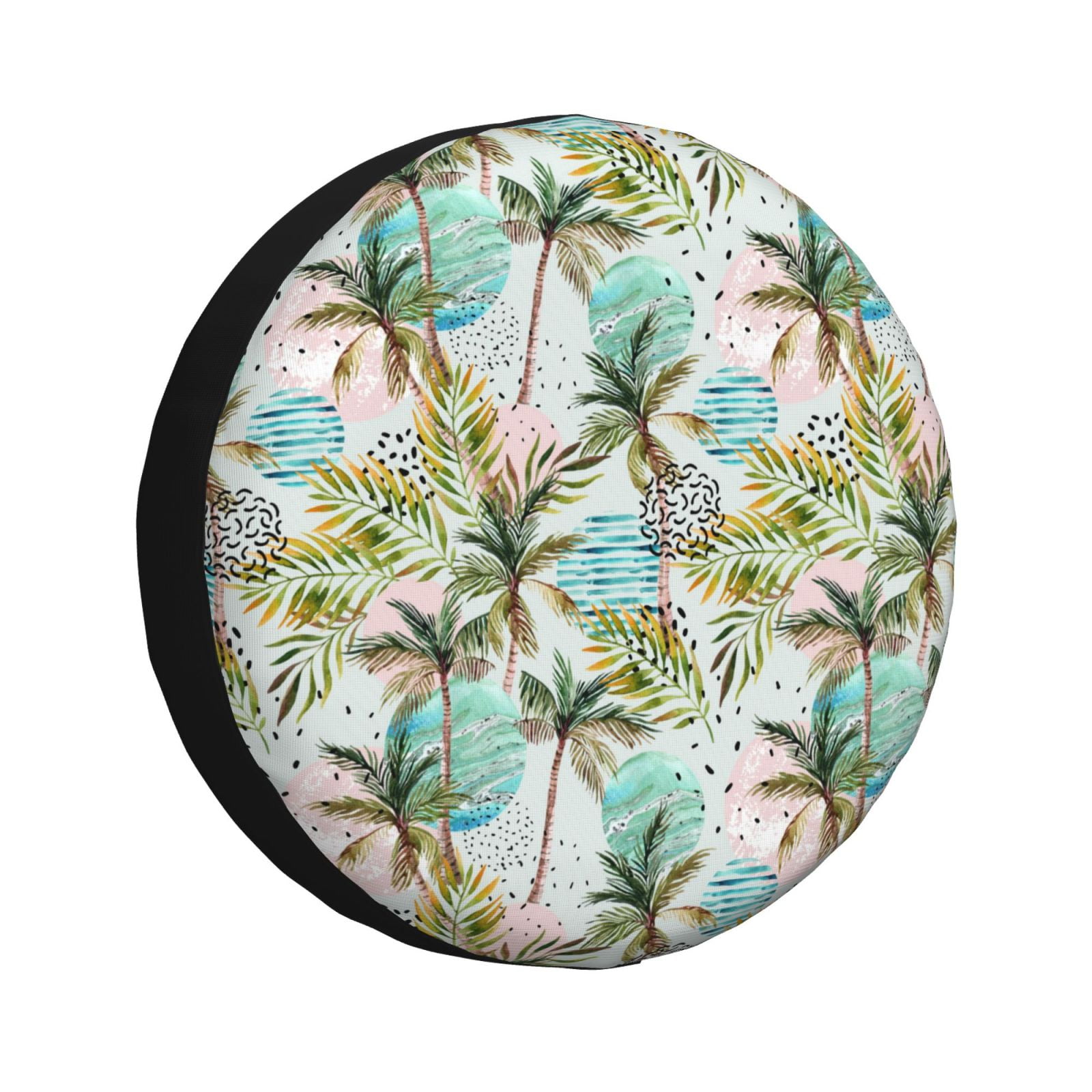 Rv Spare Tire Cover 15 inch - Watercolor Palm Tree Tire Covers for ...