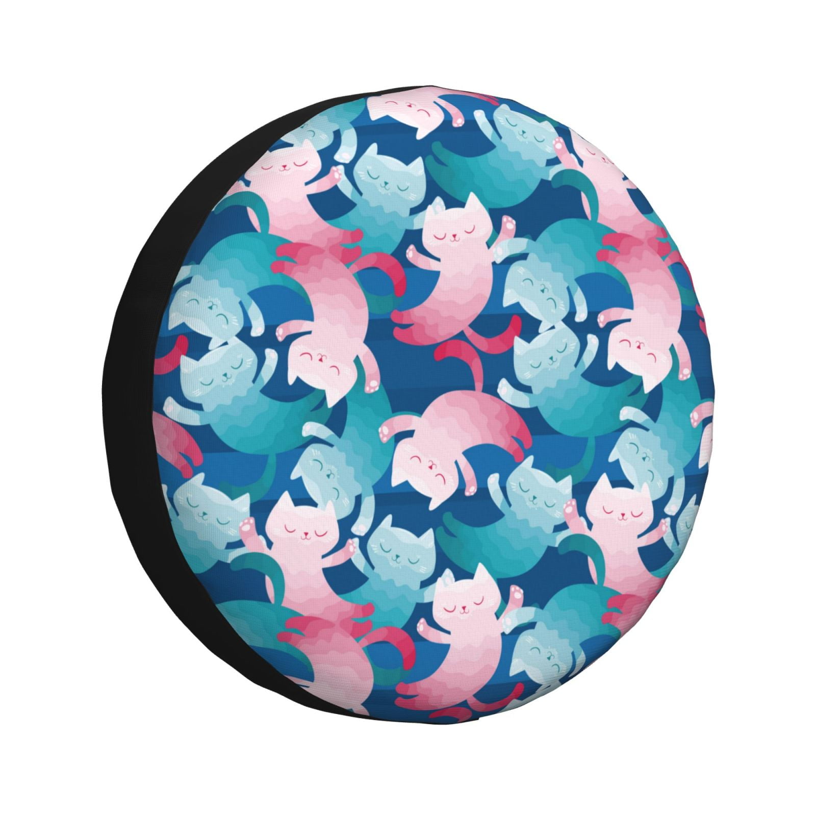 Rv Spare Tire Cover 15 inch - dancing cat Tire Covers for Trailers, Adjustable Camper Spare Tire ...