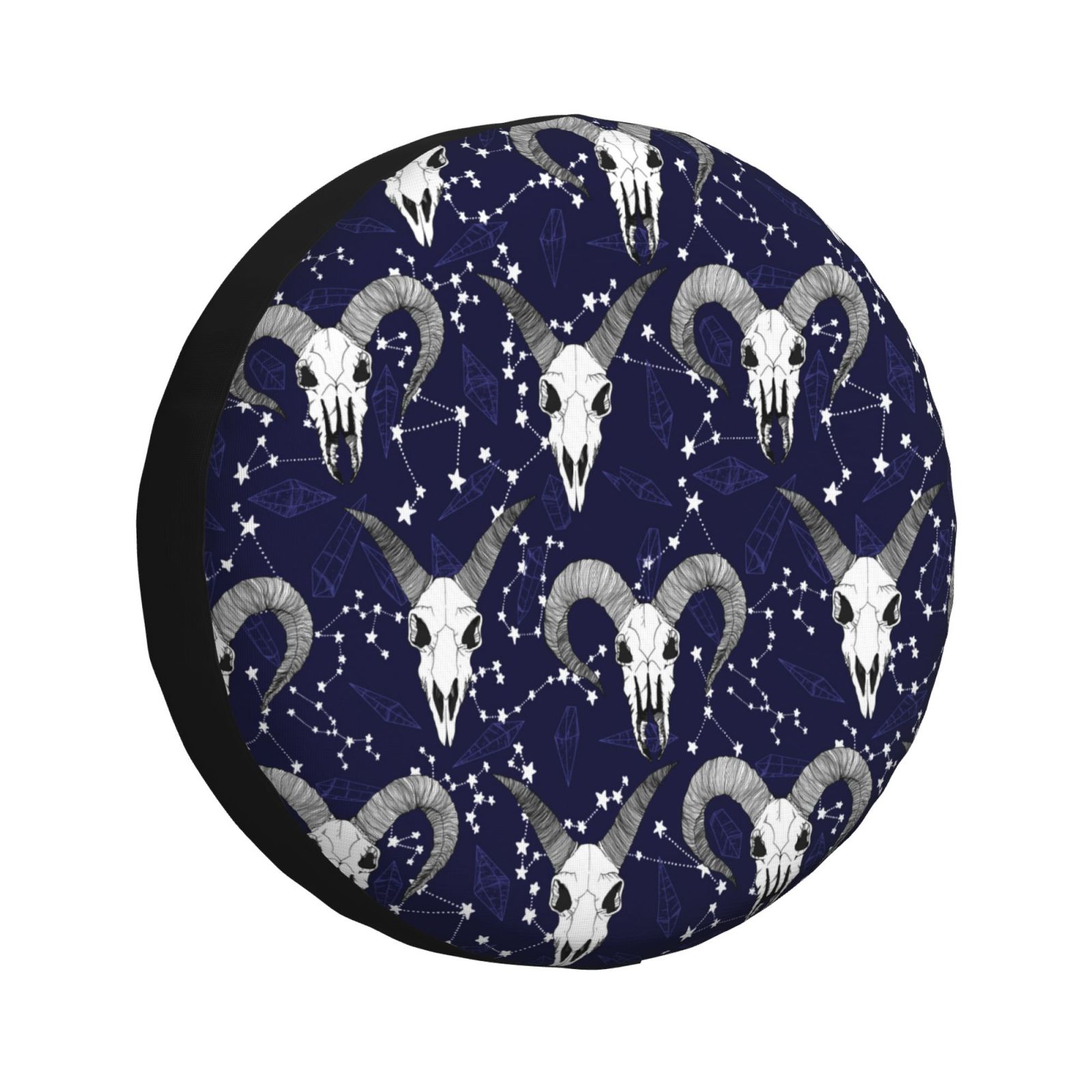 Rv Spare Tire Cover 15 inch - goat skull star navyblue Tire Covers for ...