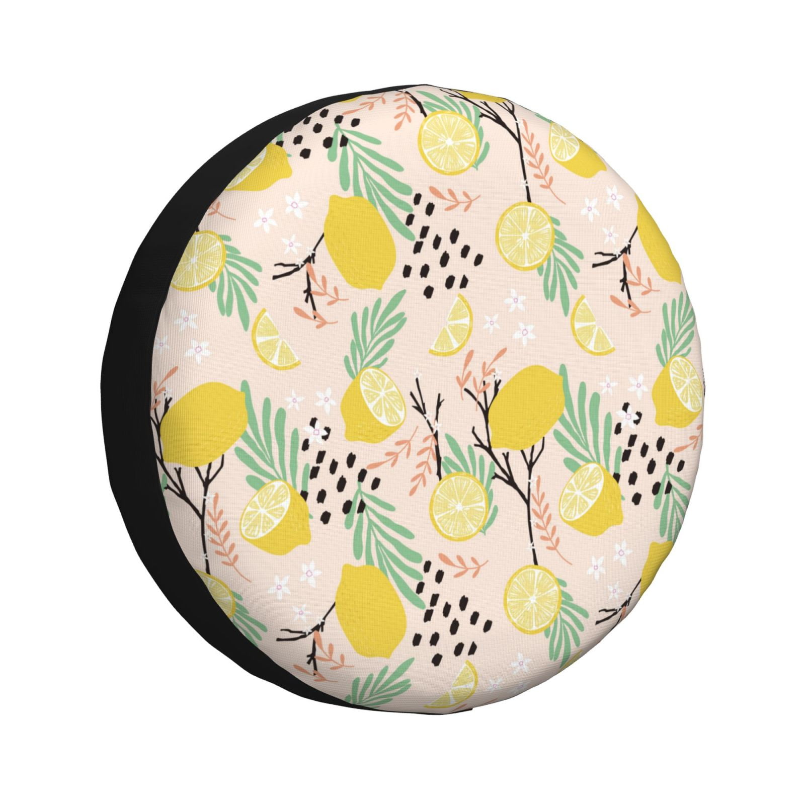 Rv Spare Tire Cover 15 inch - lemon leaves Tire Covers for Trailers ...