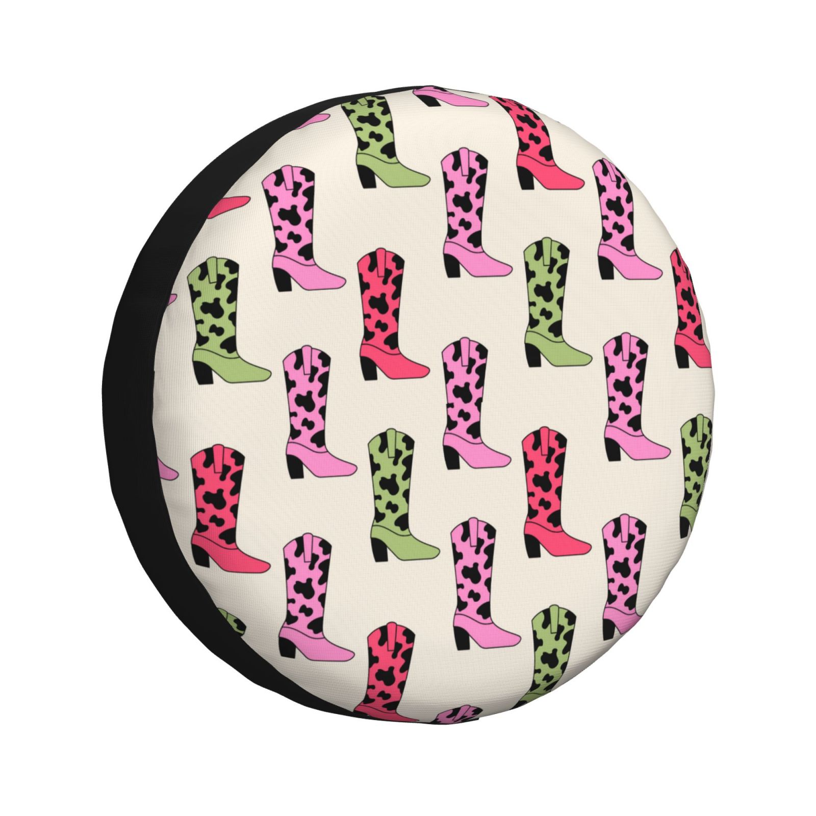 Rv Spare Tire Cover 15 inch - retro cowboy boots cow print Tire Covers ...